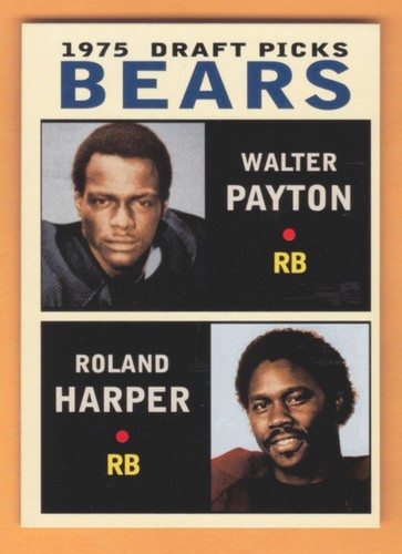 Walter Payton/Roland Harper '75 Chicago Bears Draft Picks #2 rookies ...