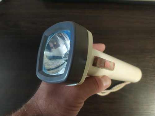 Vintage Soviet Flashlight Hand Lamp Russian Lantern quality mark of the ...