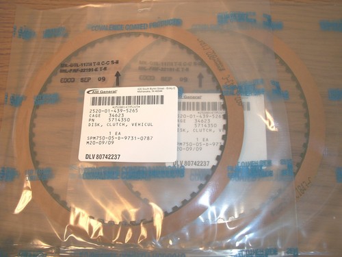 2-pack M998A2 HUMMER FORWARD CLUTCH DISC 5714350 NOS | eBay