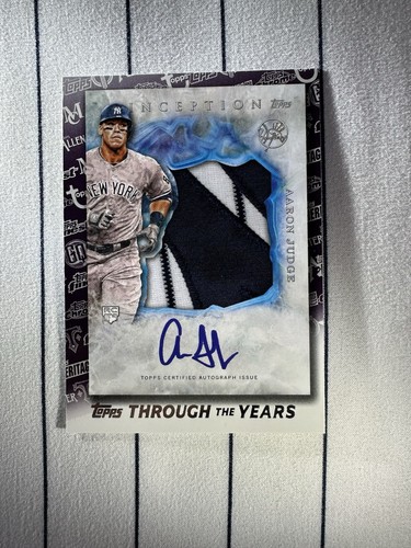 Arron Judge 2021 Topps 2017 Inception #TTY-25 Through patch auto ...