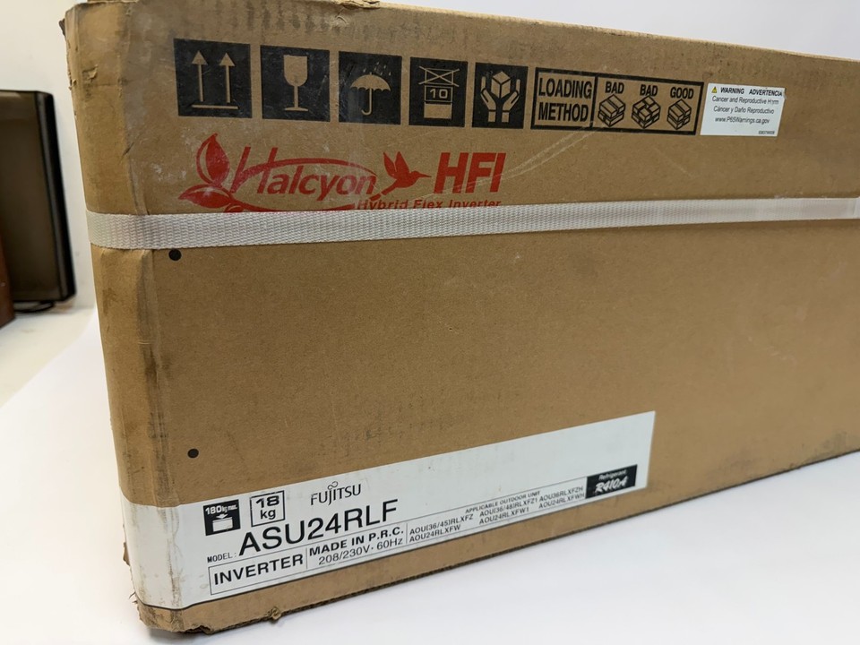 NEW Fujitsu ASU24RLF Wall-Mounted Indoor Unit 24,000 BTU Ductless Mini ...