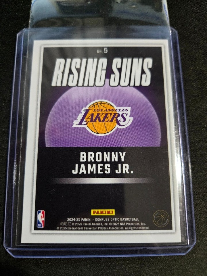 Bronny James Jr Lakers Rising Suns 2024-25 Panini Donruss Optic #5 | eBay