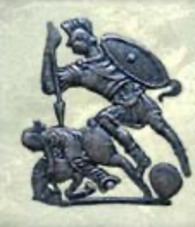 Roman Battle Scene Ancient Roman Coin 353-354 AD Emperor Constantius II ...