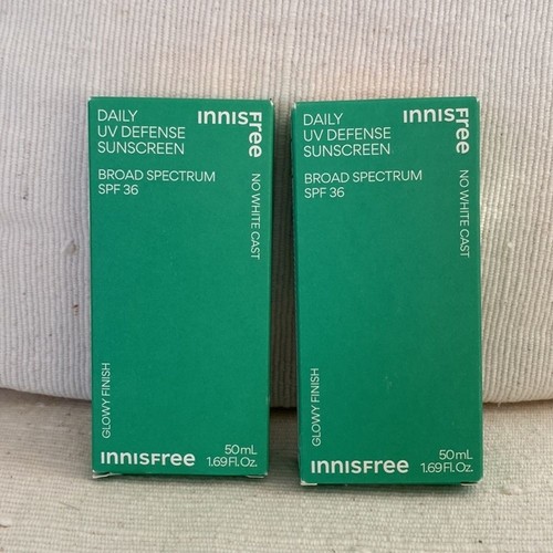 NEW NWT 2 BOXES innisfree Daily UV Defense Sunscreen Broad Spectrum SPF ...