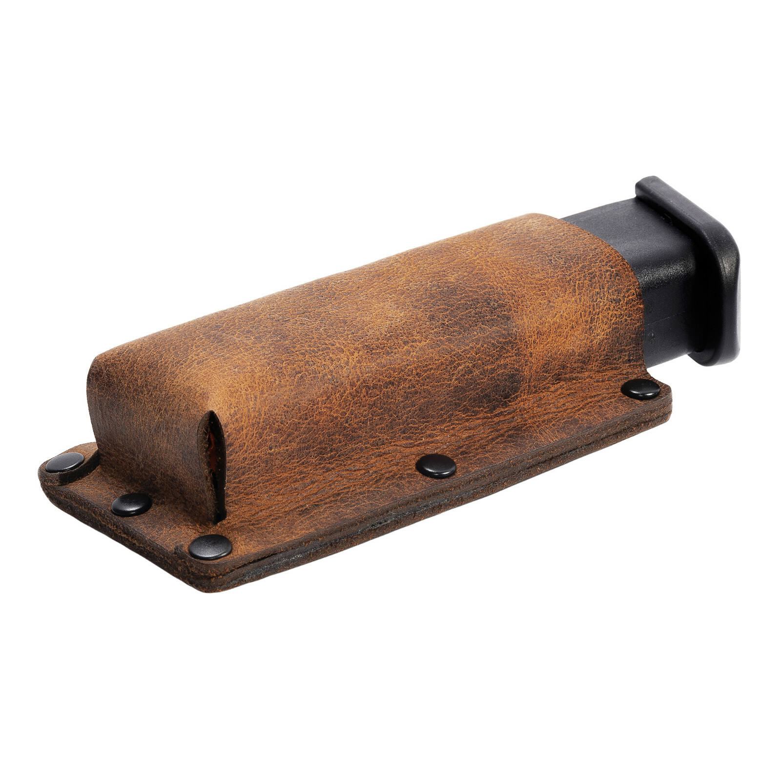 Leather Magazine Holder 9mm .40 .45 .380 Pistol Mag Single Double Stack ...