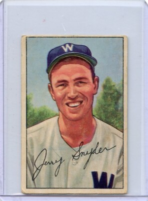 1952 Bowman Jerry Snyder Washington Senators #246 HI ⭐️💥🎯 G/G+ | eBay