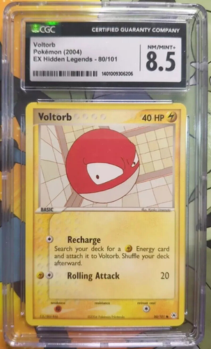 Voltorb EX Hidden Legends 80/101 Pokemon Card CGC Graded 8.5 Mint+ 2004 ...