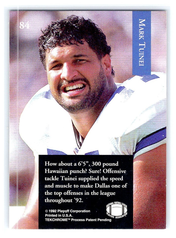 1992 Playoff Football #84 Mark Tuinei Dallas Cowboys | eBay