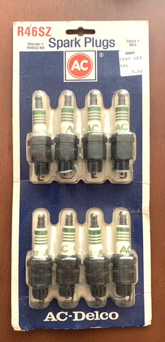AC Delco Spark Plugs R46SZ New Old Stock Vintage Genuine GM 8 Pieces ...
