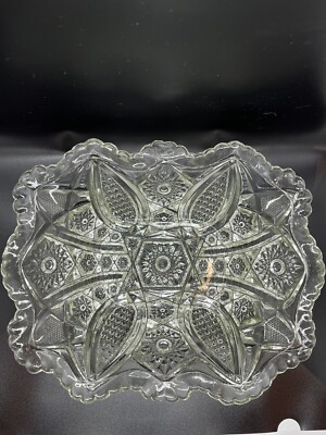 Vintage Indiana Glass Daisy Pattern Rectangular Fruit Bowl | eBay