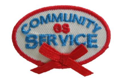 Girl Scouts COMMUNITY SERVICE Ribbon Bow Fun Patches Volunteering ...