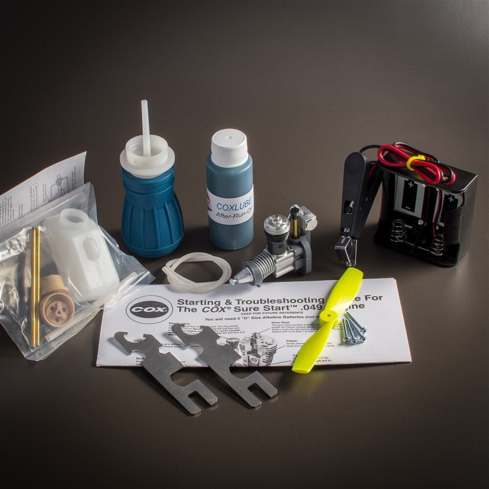 Cox .049 Model Engine Radio Control Accesssory Kit Fuel Tank Prop 049 ...