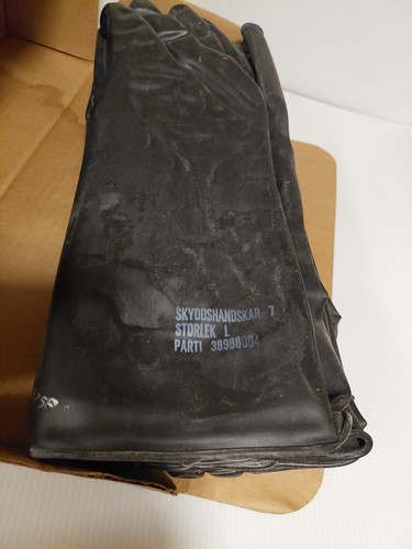 Box of 10 Swedish Army Protective Gloves Nuclear Biological Chemical ...