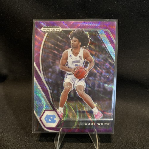 Coby White 2021-22 Panini Prizm Draft Picks Purple Wave #35 North ...