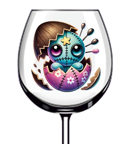 12x Easter Voodoo Doll Vinyl Sticker Decal Tumbler Wine Glass Bottle ...