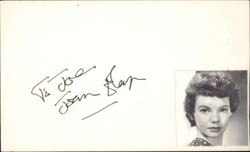 Joan Elan D.1981 Actress Signed 3" x 5" Index Card | eBay