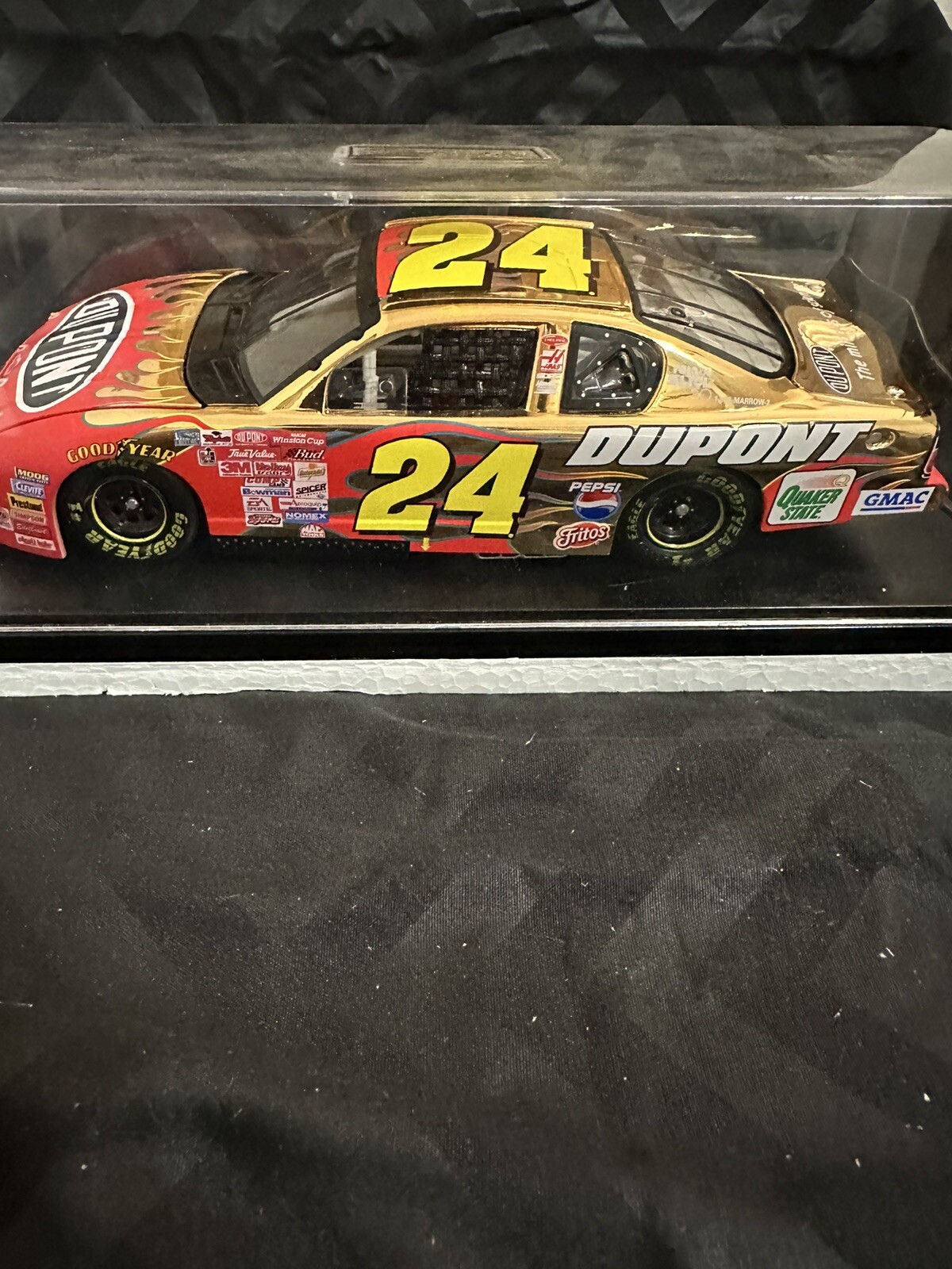 2001 Jeff Gordon #24 DuPont Flames 1/24th Race Fans 24KT GOLD 1 Of 2000 ...