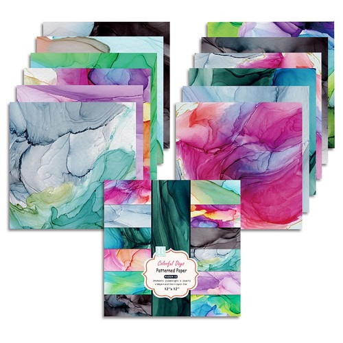 Scrapbook Paper Pad 12x12 Marble Patterned Cardstock Paper Pads ...