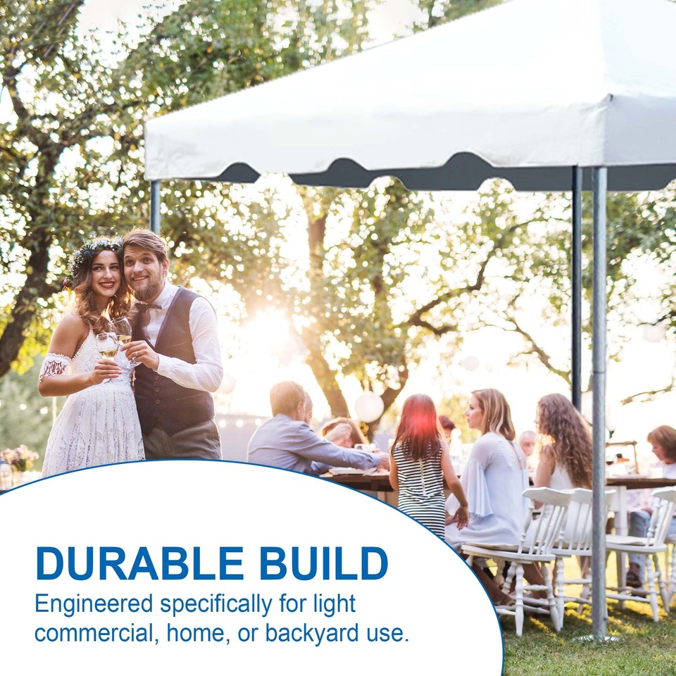 Commercial Frame Tent w Sidewalls 20x40 White Canopy Waterproof Event ...