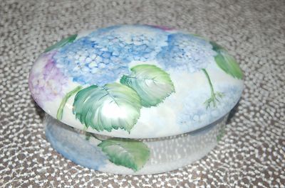 Vintage Antique Porcelain Trinket Jewelry Box Painted by Frank R ...
