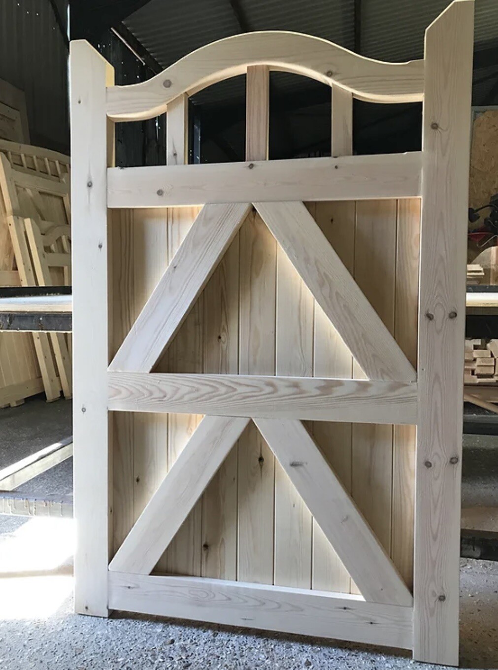 Pretty Wooden Garden Gates Custom Made Arch Top Modern Design The ...