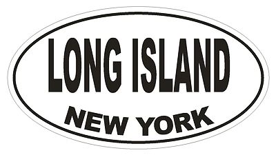 Long Island New York Oval Bumper Sticker or Helmet Sticker D1479 Euro ...