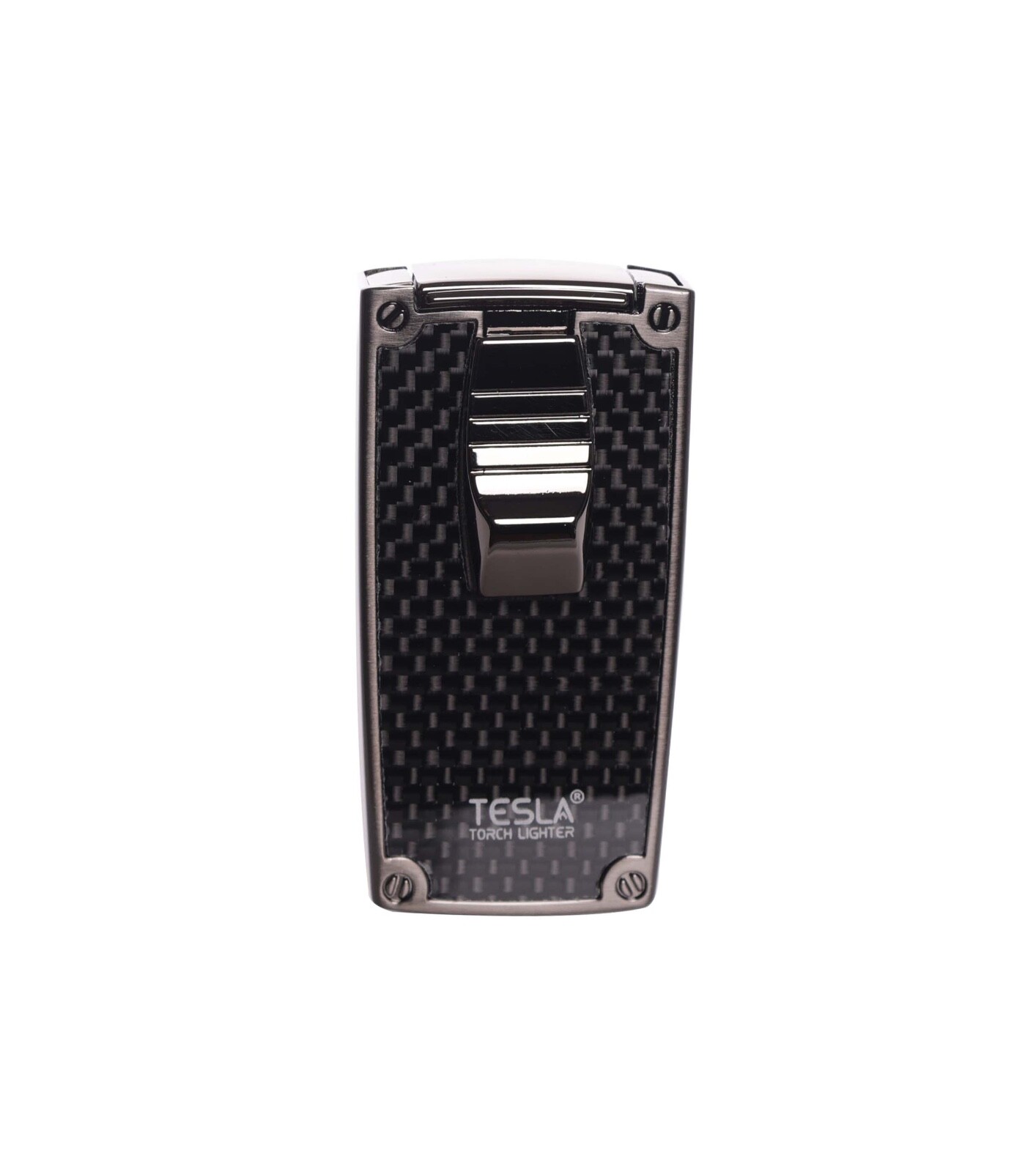 TESLA® Coil Lighters Mini Double Flame Torch Lighter with Cigar Punch ...