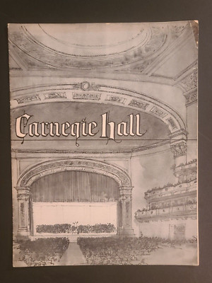 1962-1963 CARNEGIE HALL Program Magazine Booklet Christmas Eve Concert ...