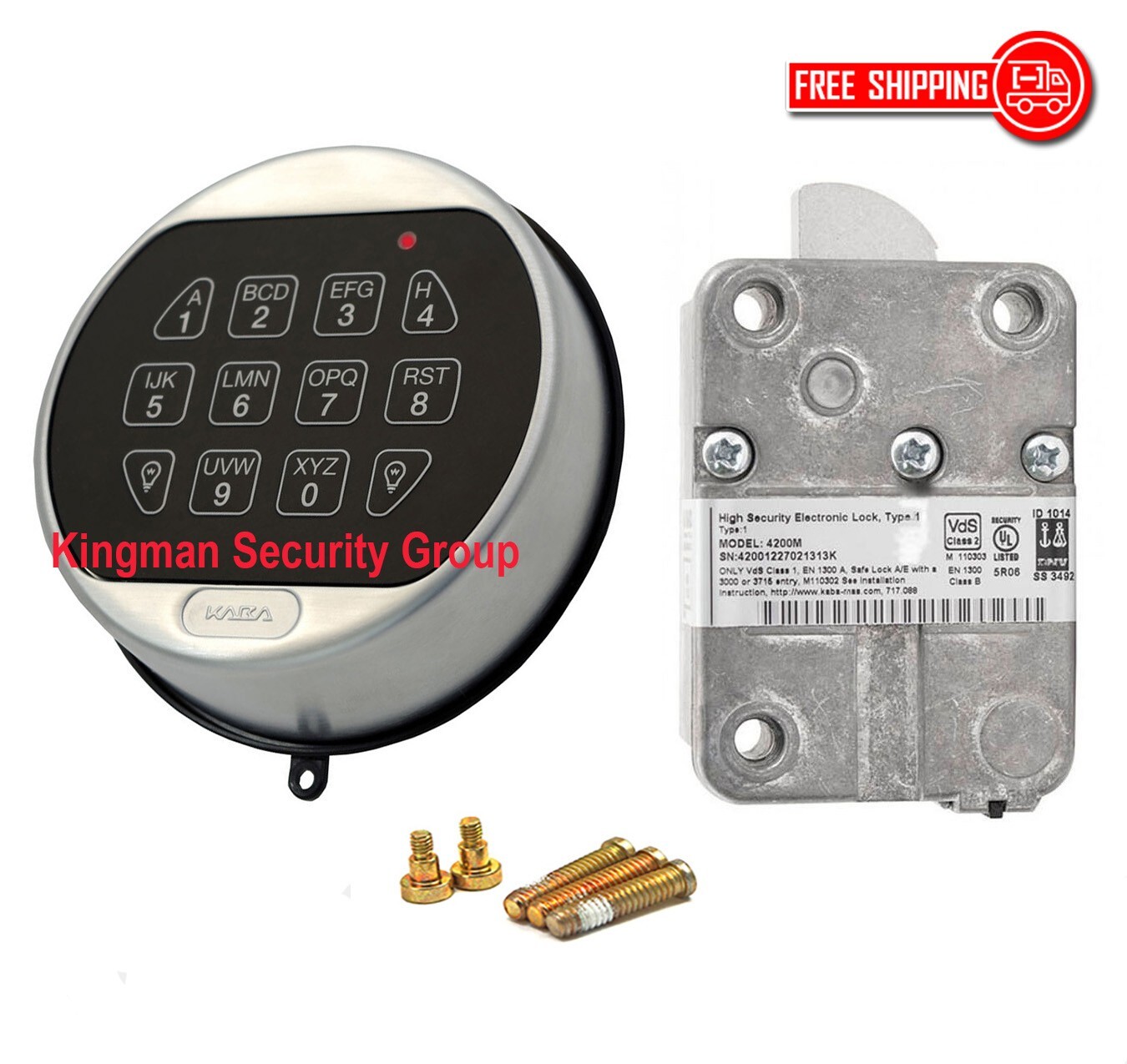 Kaba Lagard Basic Lock Kit: Lagard 5715SC Keypad + 4200M Swingbolt Lock ...
