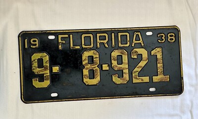 Vintage florida license plate - Original With Wrapper Stains | eBay