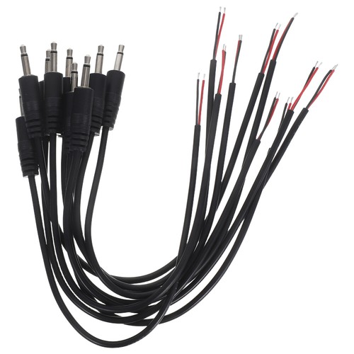 10 Pcs 3.5mm Plug Bare Wire Microphone Connector Adapter Converter Mic ...