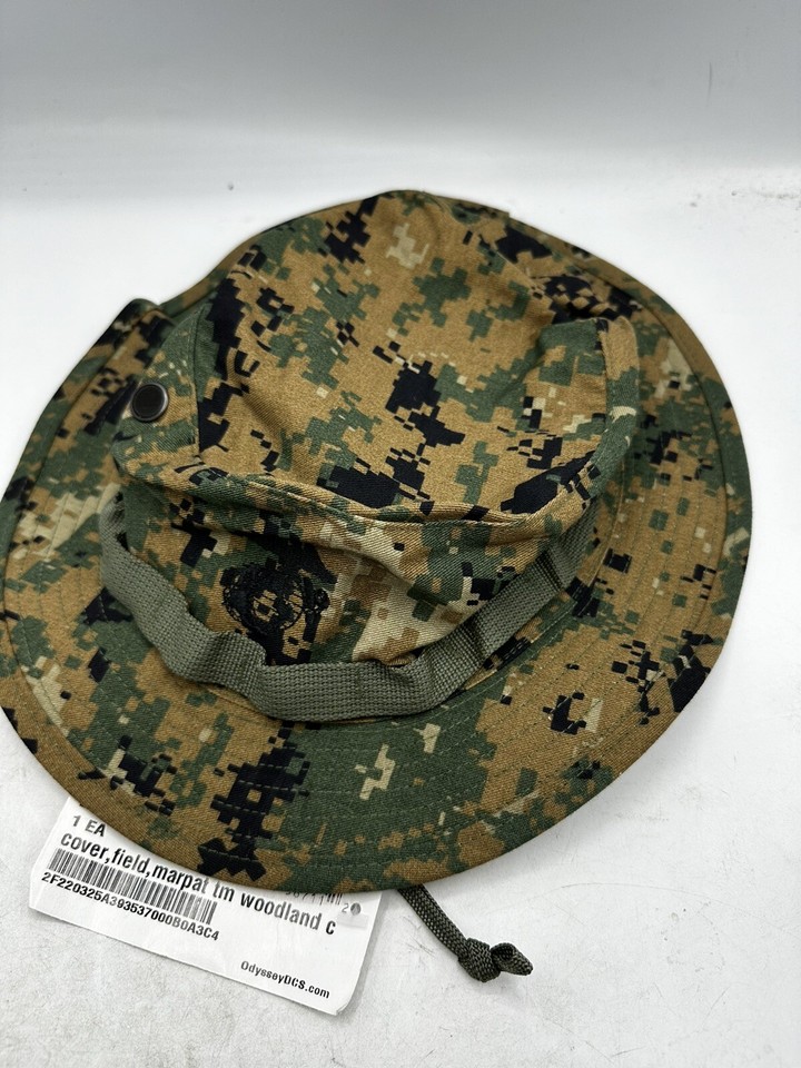 New USMC MCCUU Cover Field Woodland MARPAT Combat Boonie Cover Size X ...