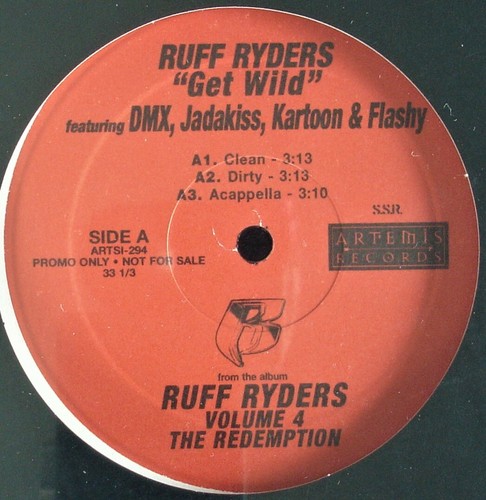 RUFF RYDERS / DMX / JADAKISS "GET WILD" 2005 VINYL 12" PROMO ARTSI-294 ...
