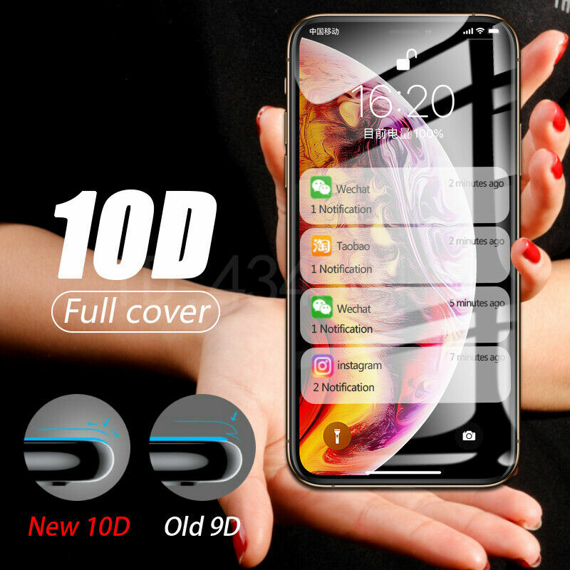 2PCS 10D Curved Full Film Tempered Glass Screen Protector For Smart ...