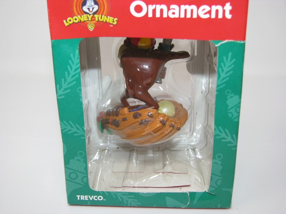 Tasmanian Devil Taz Baseball Christmas Ornament 1998 Warner Brothers ...