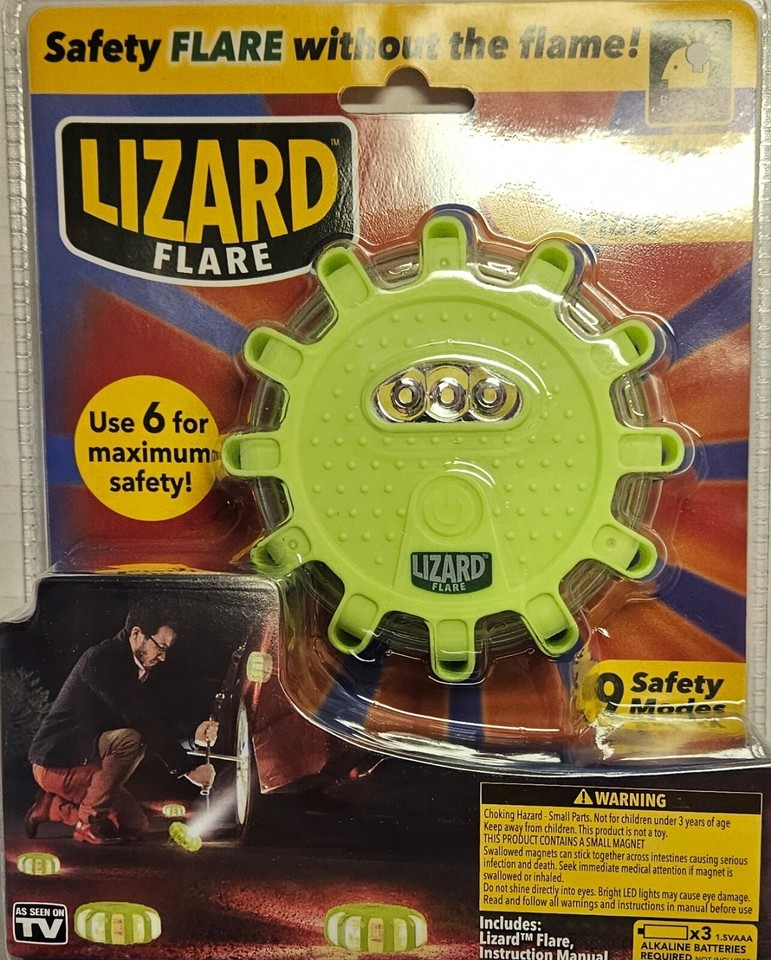 Lizard Flare Flameless LED Road Flares -NEW 4 PACK Sealed- | eBay