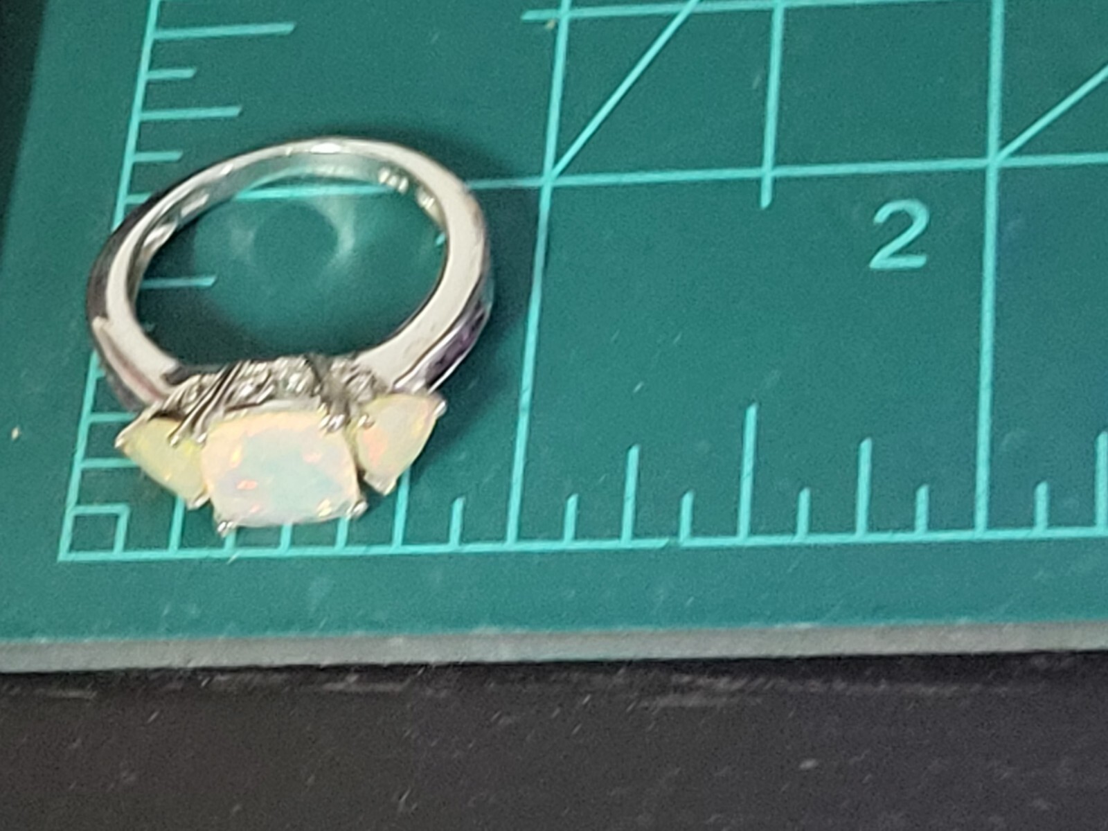 Chuck Clemency STS Sterling Silver Opal Gemstone Accent Ring Size 8 | eBay