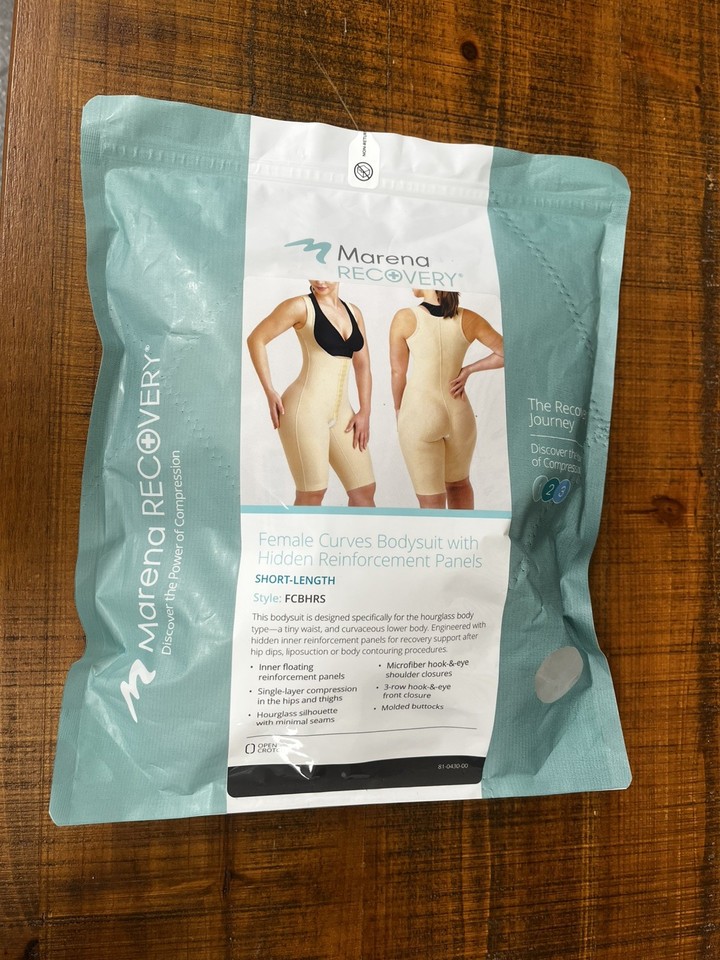 New Marena Recovery Compression Body Suit Short Length Post Surgery ...