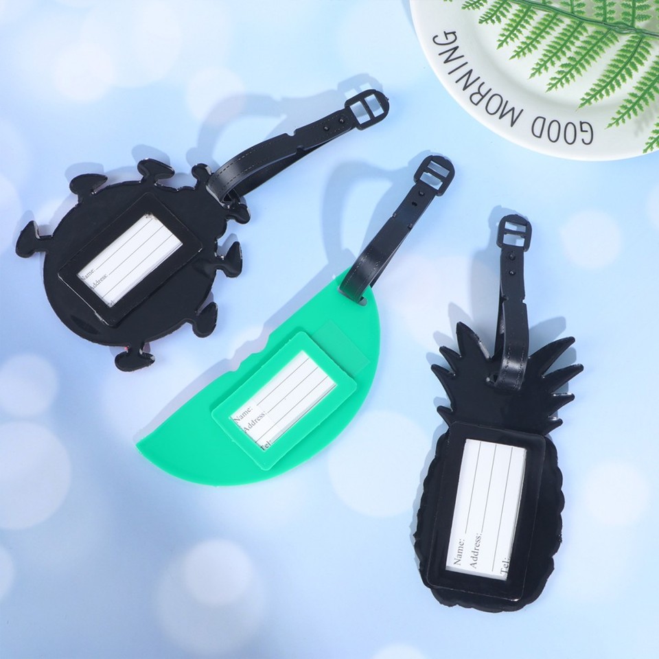 3 Pcs Pvc Luggage Tag Identifiers for Suitcases Lovely Secure Tags ...