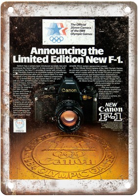 1984 Canon Vintage Film Camera Advertisement Retro Look Metal Sign C956 ...