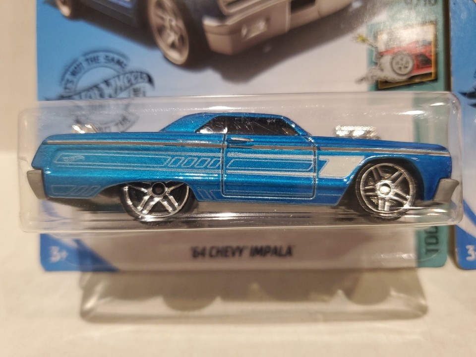 2017 Hot Wheels ~ '64 Chevy Impala Flames ~ #220/250 ~ Blue & Red ...