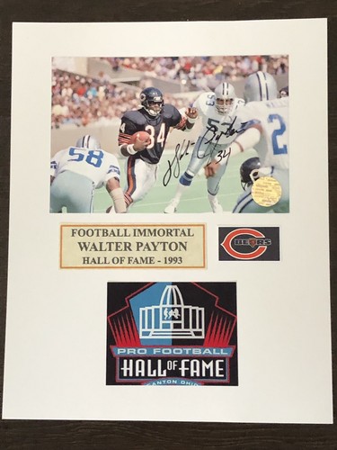 Walter Payton Signed “ BEARS” 5x7 Photo In A 8x10 Matt, Autographed HOF ...