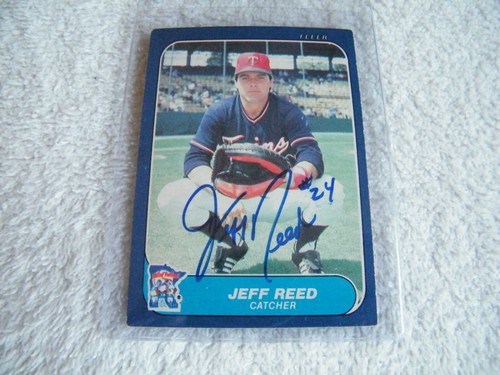 1986 FLEER Update #U-95 JEFF REED - Signed Autographed Card MINNESOTA ...