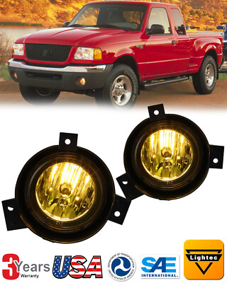Fog Lights for 2001-2003 Ford Ranger Yellow Lens Replacement Driving ...