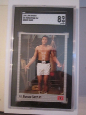 1991 MUHAMMAD ALI BOXING CARD AW SPORTS #3 SGC GRADED 8 | eBay