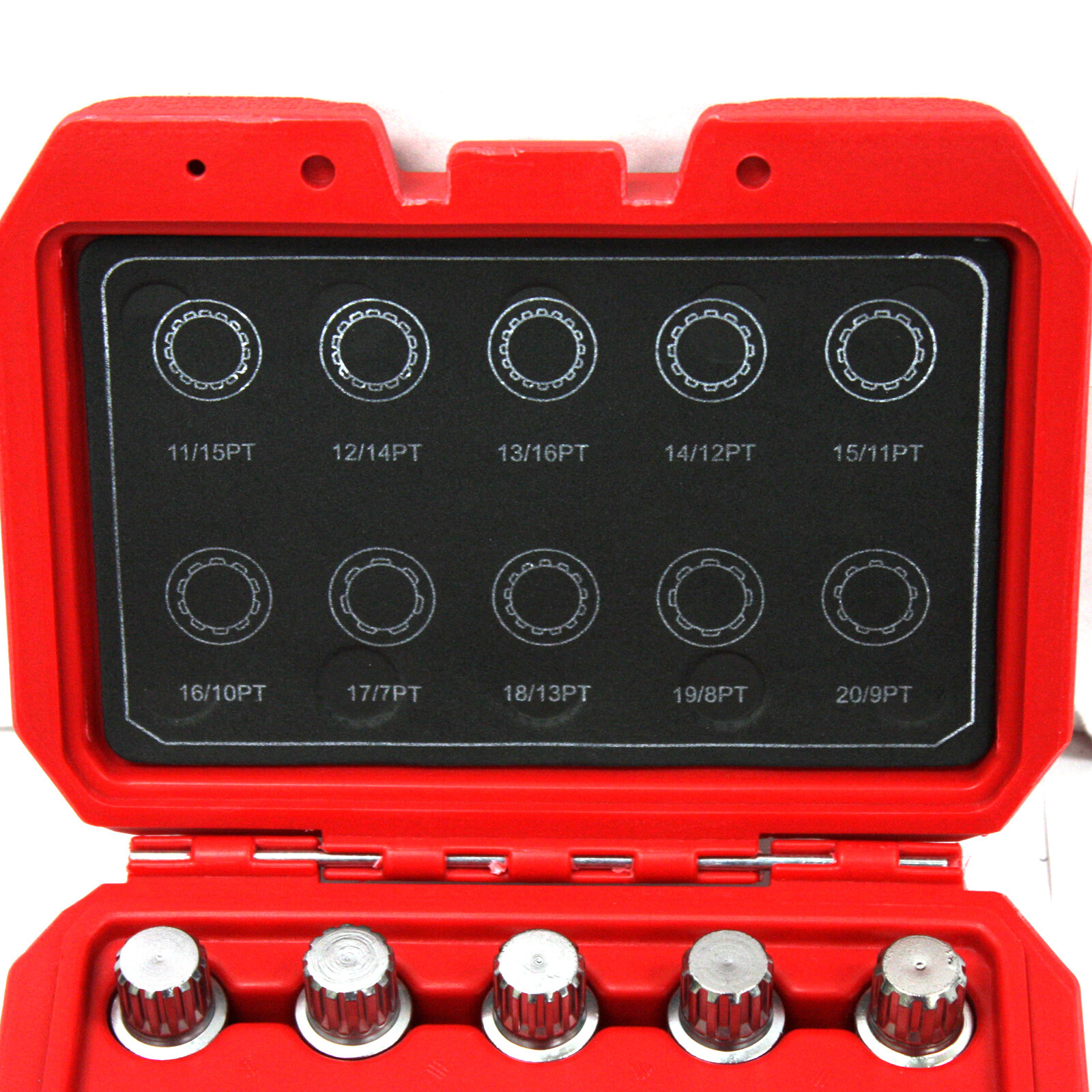 10pcs Master Locking Wheel Nut Key Set Anti-Theft Splined Lug Nut ...