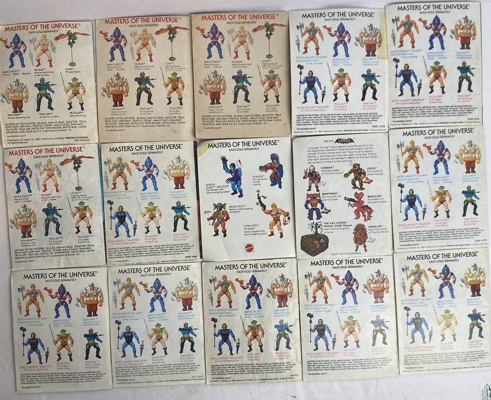 1980s (1982-85) Masters of the Universe MOTU He-Man Mini Comics Lot of ...