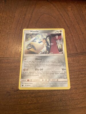 POKEMON Trading Card BAsic Mawile HP70 Mining bite off 91/168 | eBay