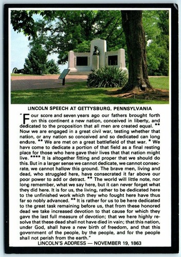 Lincoln Speech Memorial and Gettysburg Address - Gettysburg ...
