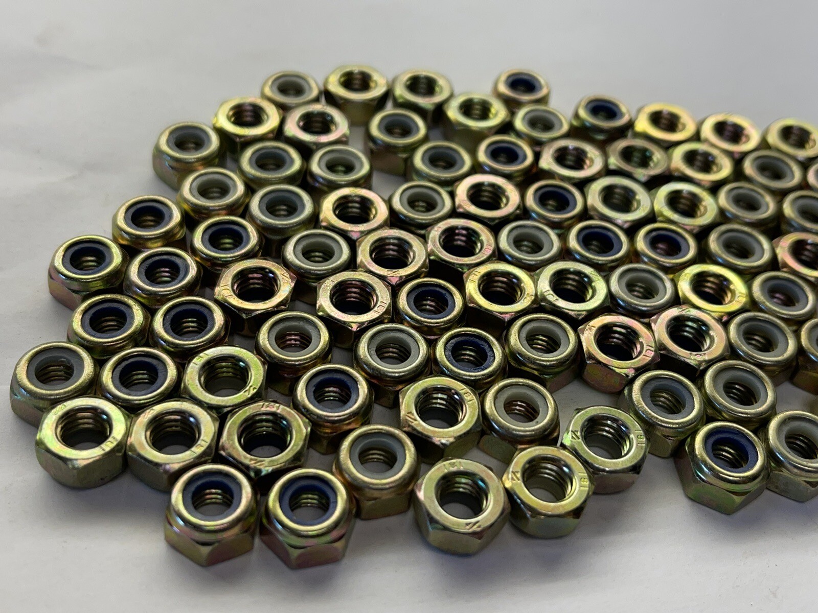 M6 Hex Hexagon Nylon Insert Lock Nut Self–locking Nylock Locknut Qty.95 ...